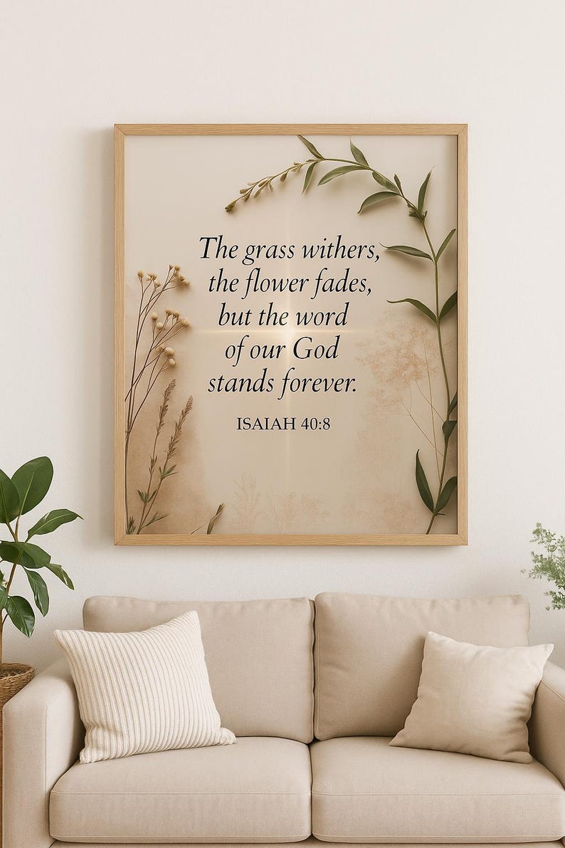 Isaiah 40:8 Scripture Wall Art | Bible Verse Printable | Christian Home ...
