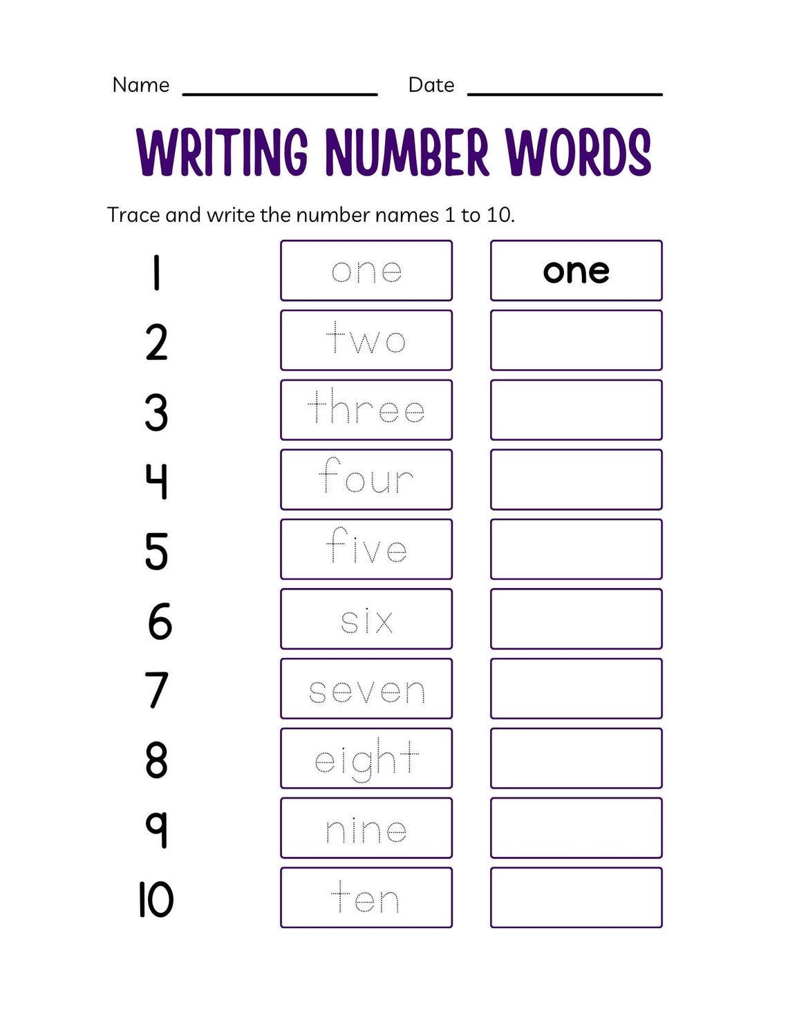 Printable Kindergarten Numbers Workbook | Count, Trace & Color Numbers ...
