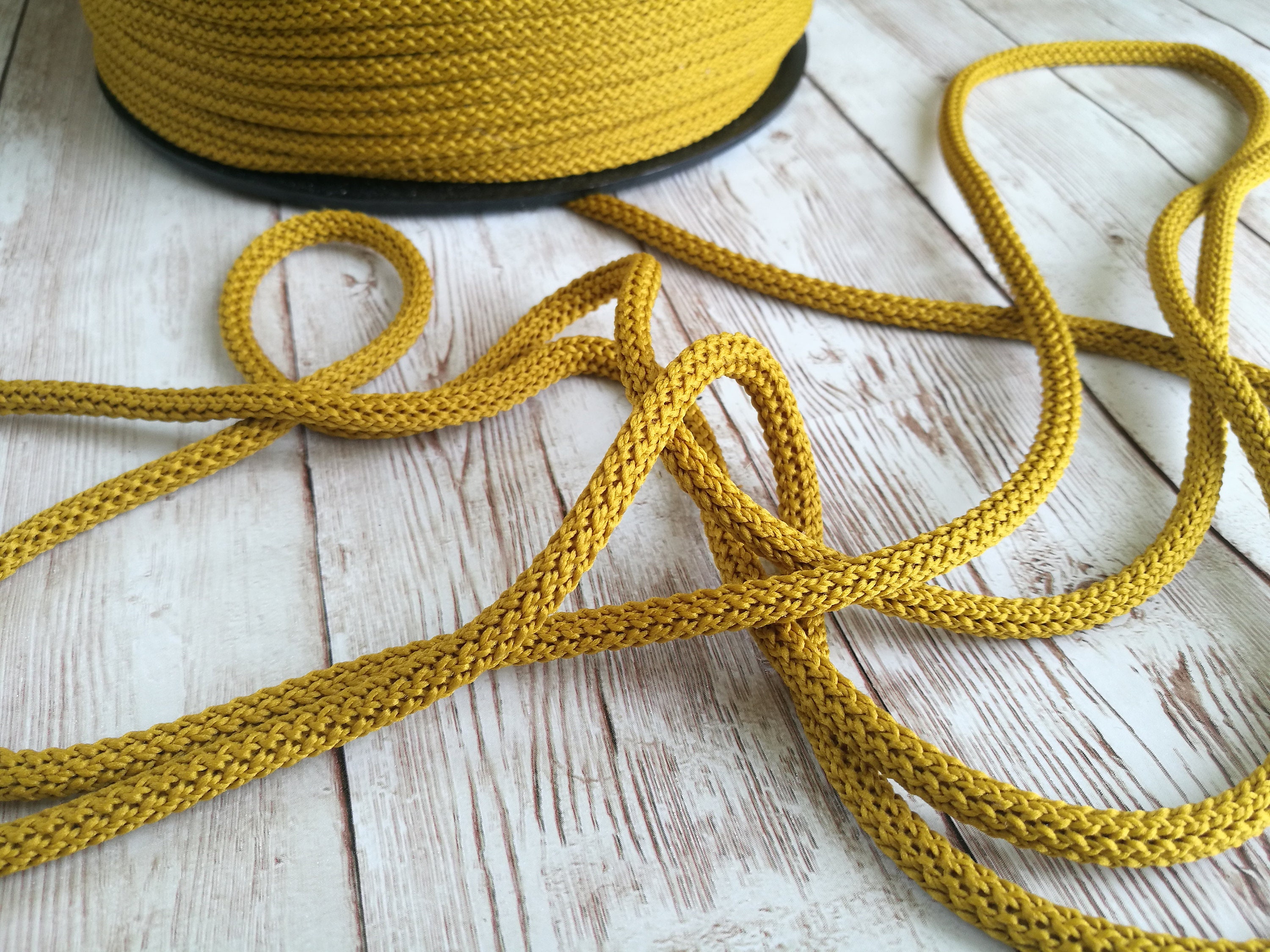 Mustard cord crochet cord knitting rope rope yarn craft | Etsy