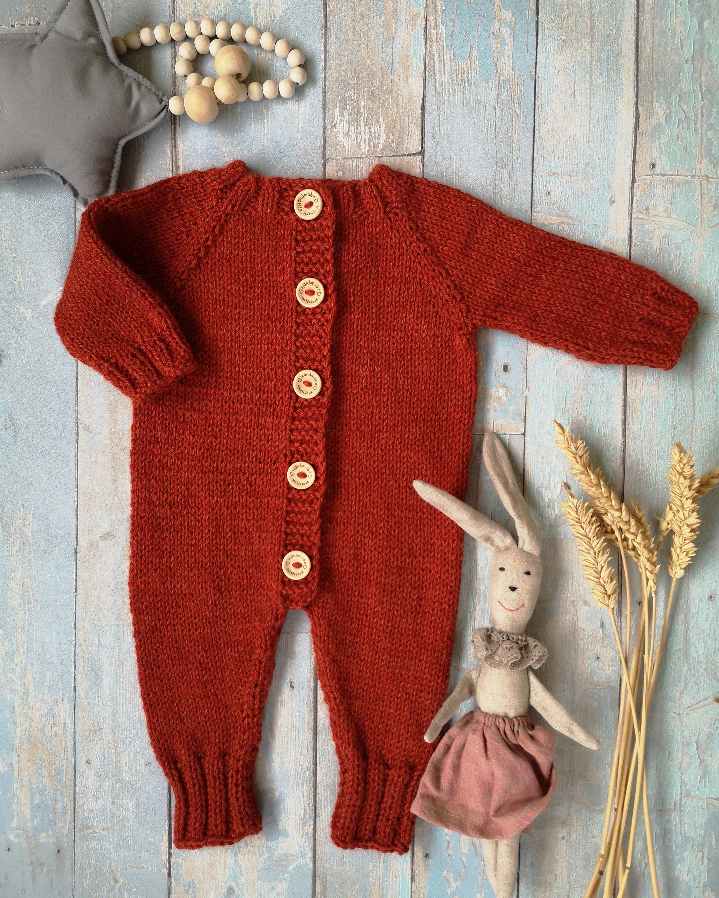 Wool Jumpsuit, Alpaca Wool Romper, Handknit Jumpsuit, Hand Knit Overall ...