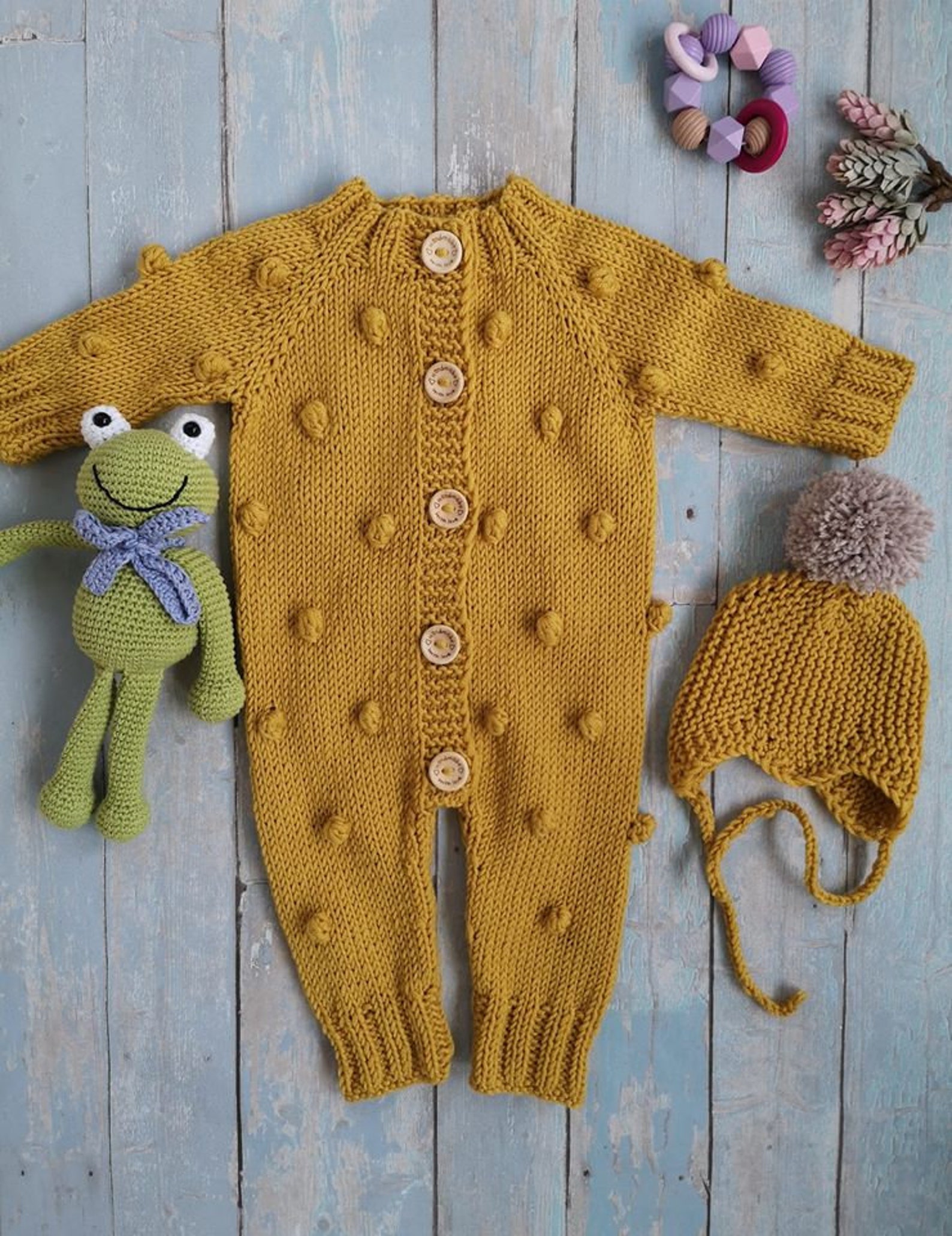 Hand Knit Baby Set, Merino Wool Newborn Set, Baby Shower Gift Idea ...