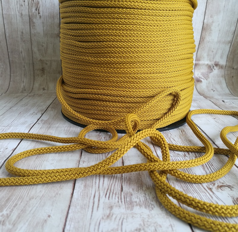 Cordon moutarde, cordon au crochet, corde à tricoter, fil de corde ...