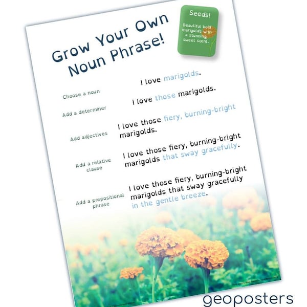 Grammar Poster - Etsy UK