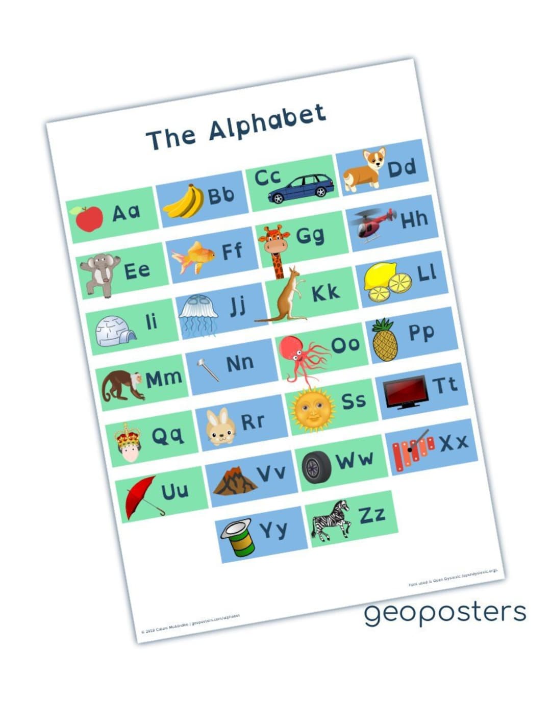 Alphabet Poster, Letters A-Z Wallchart - Etsy