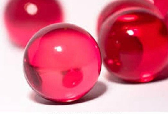 Red Translucent Circular 3.9g Bath Oil Beads Rose Fragrance | Etsy