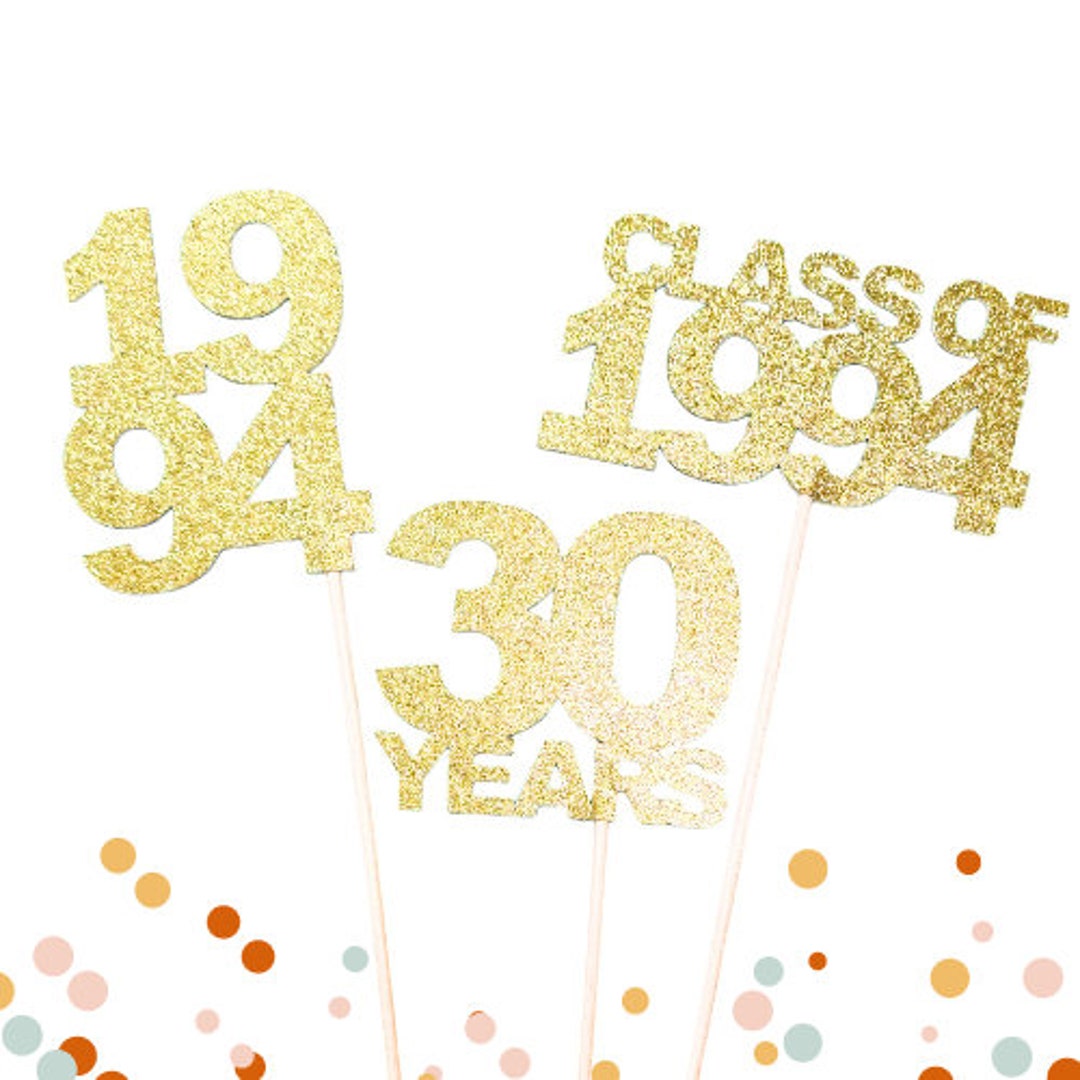 1994 Centerpiece Sticks Set of 3 30 Years 30th Birthday Class of 1994 ...