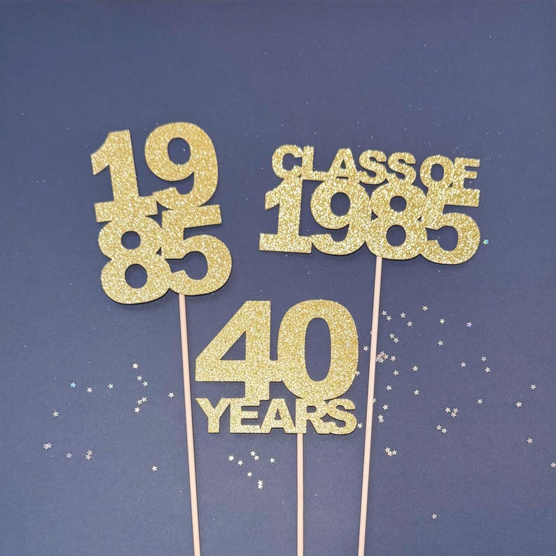 1985 Centerpiece Sticks, Set of 3, 40 Years, 40th Birthday, Class of ...
