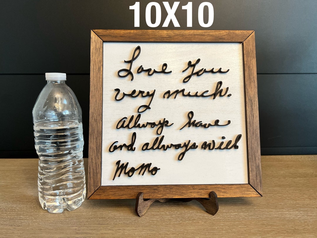 Handwritten Memories Wood Frame Sign - Personalized Gift for ...