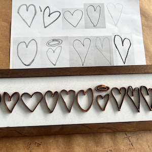 Custom Heart Frame Created by Loved Ones Handwriting or Scribbles ...