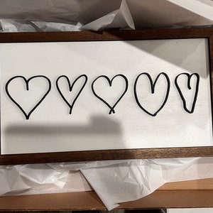 Custom Heart Frame Created by Loved Ones Handwriting or Scribbles ...