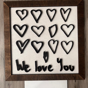 Custom Heart Frame Created by Loved Ones Handwriting or Scribbles ...