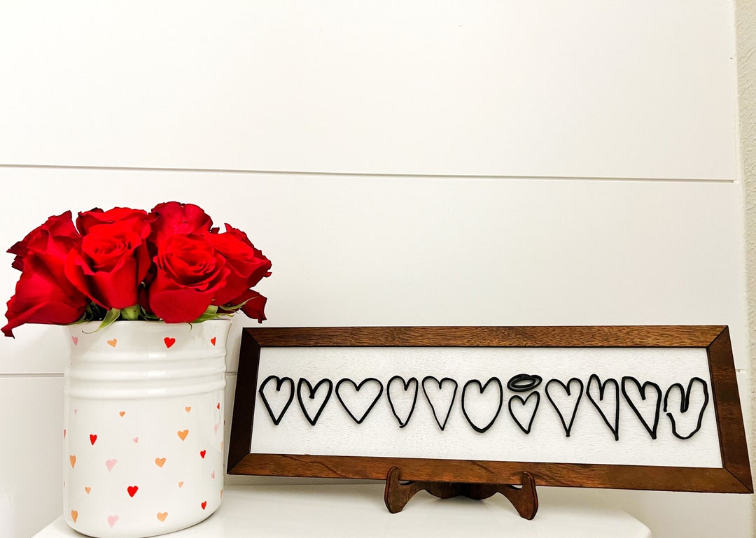 Custom Heart Frame Created by Loved Ones Handwriting or Scribbles ...