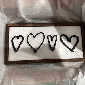 Custom Heart Frame Created by Loved Ones Handwriting or Scribbles ...