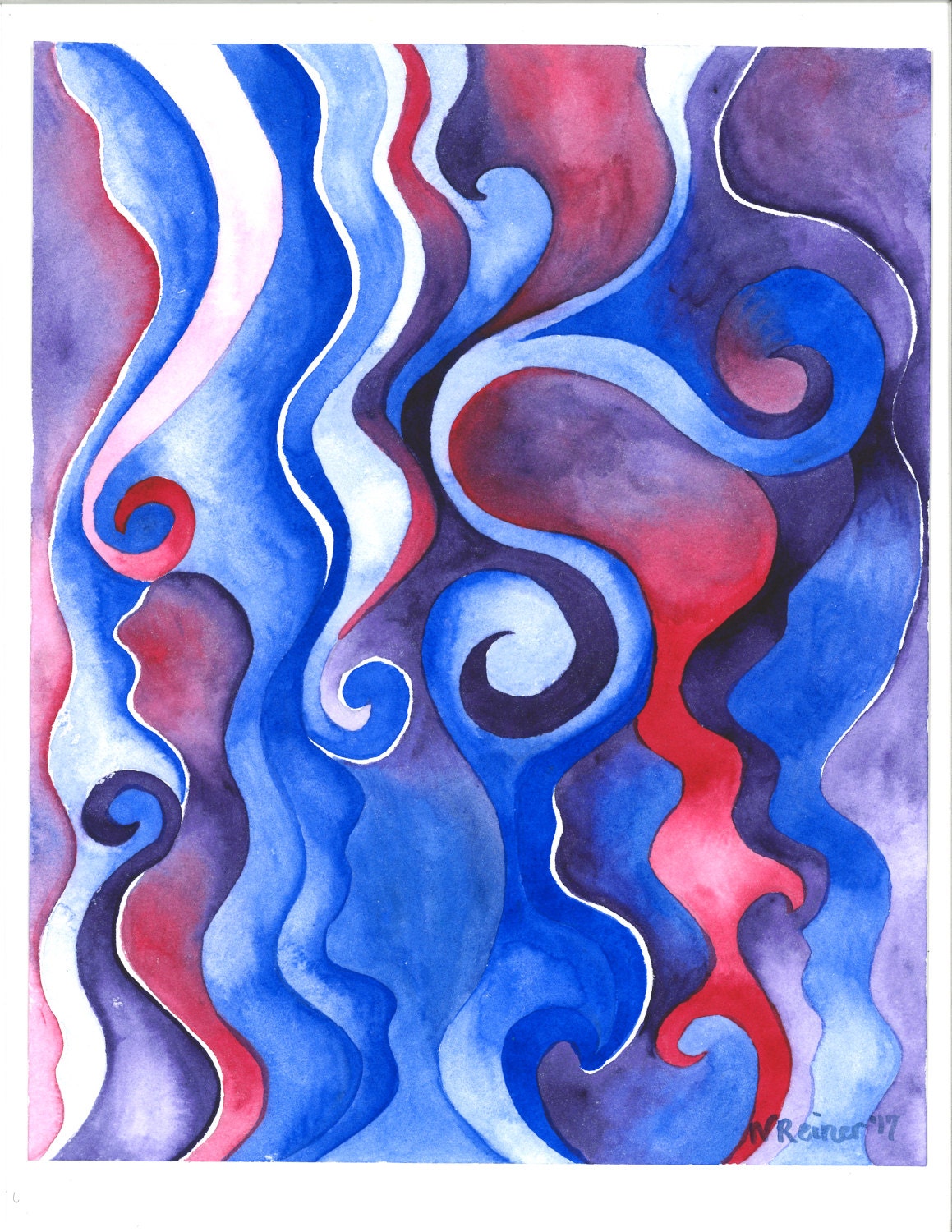 Non Representational Art Watercolor