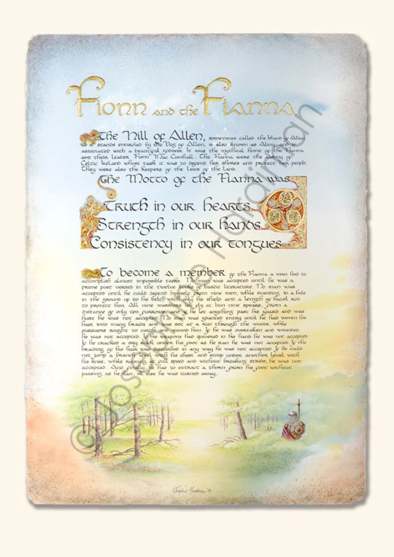 Irish Mythology Art: the Story of Fionn and the Fianna Limited Edition ...
