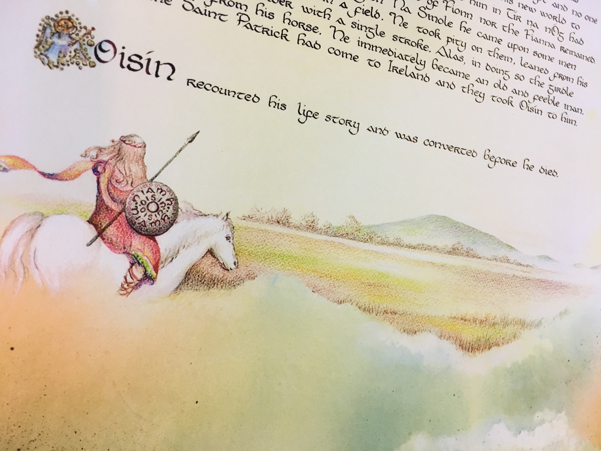 Irish Mythology Art : the Story of Oisín and Tir Na Nog Print - Etsy