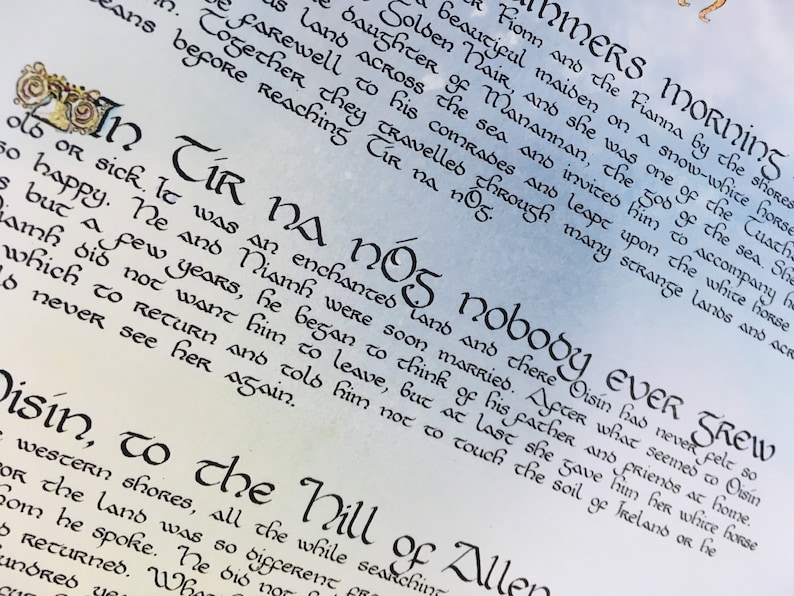 Irish Mythology Art : the Story of Oisín and Tir Na Nog Print - Etsy