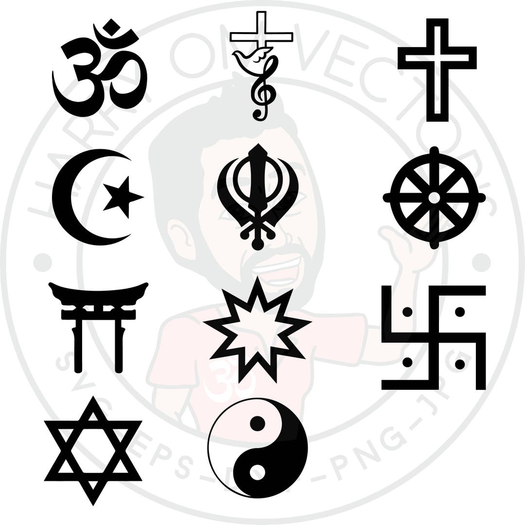 Religions of the World Vectors, SVG DXF for Silhouette Cameo or Cricut ...