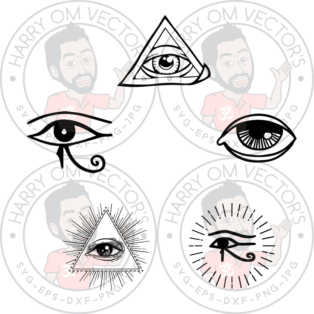 Eye Vector, SVG DXF for Silhouette Cameo or Cricut, Esoteric Eye ...