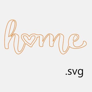 The Word Home in Cursive Wall Decor Art - SVG Digital Files for CNC ...