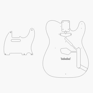 Fender Telecaster Guitar SVG and Vectric Digital File. for CNC, Laser ...