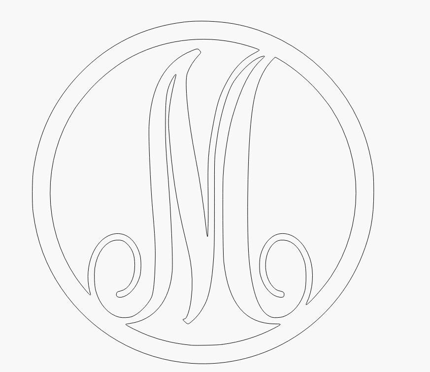 Letter M Monogram SVG. Perfect for Shirts Laser Cutters CNC - Etsy