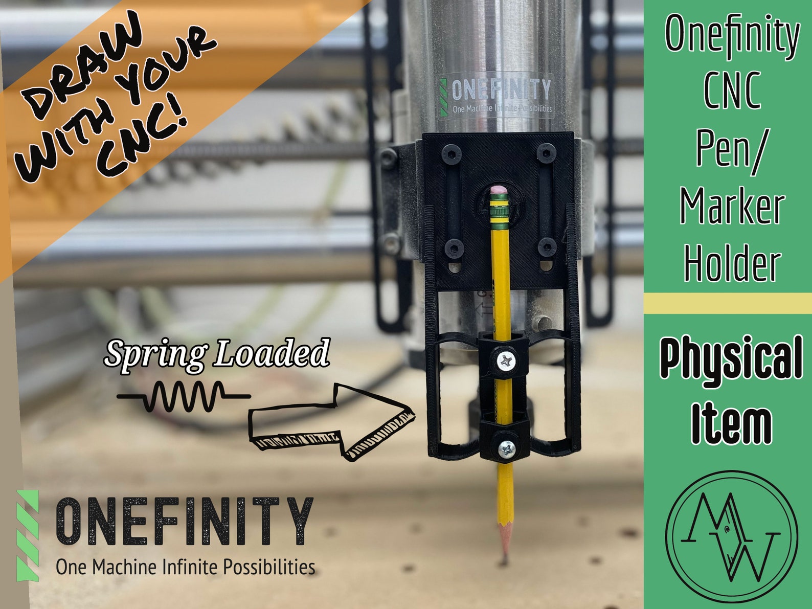 Onefinity Cnc Pen Pencil Or Marker Holder Turn Your Cnc Etsy