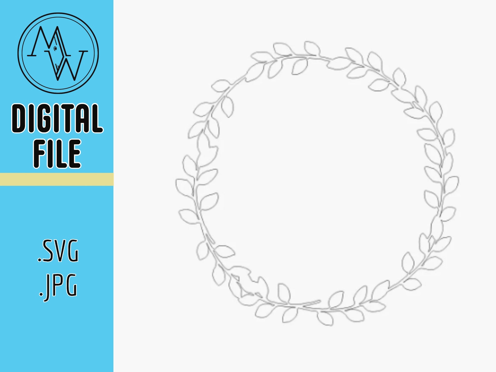 Laurel SVG SVG Digital Files for CNC Laser and Vinyl - Etsy