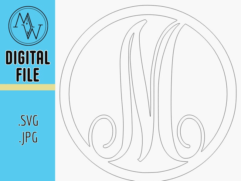 Letter M Monogram SVG. Perfect for Shirts Laser Cutters CNC - Etsy