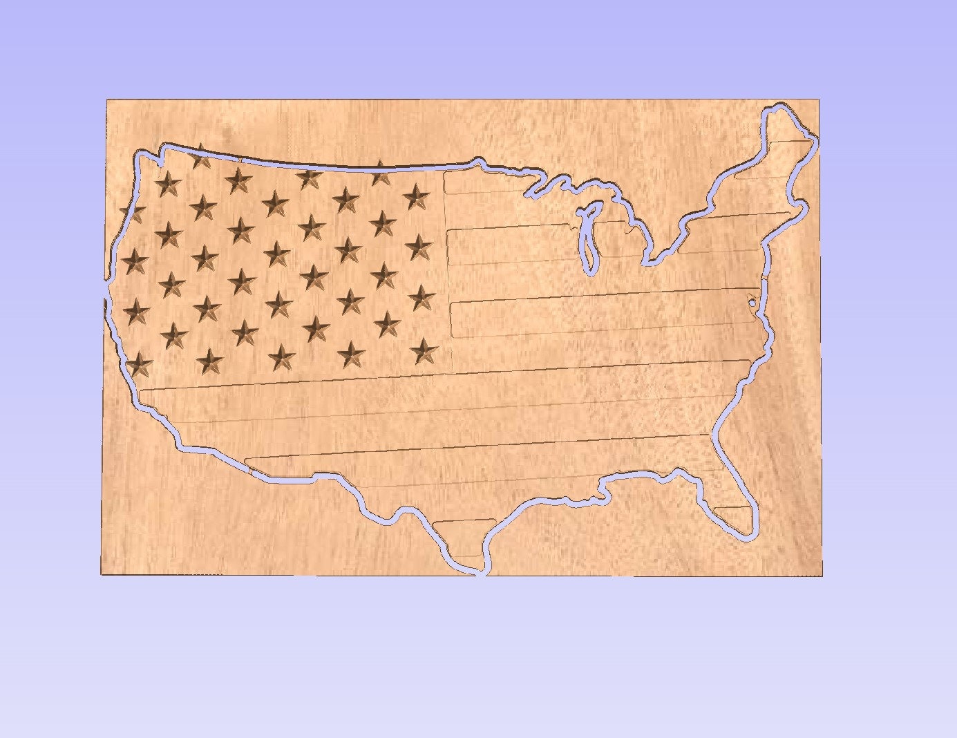 US Flag Digital File for CNC Machines. Includes Vectric File - Etsy
