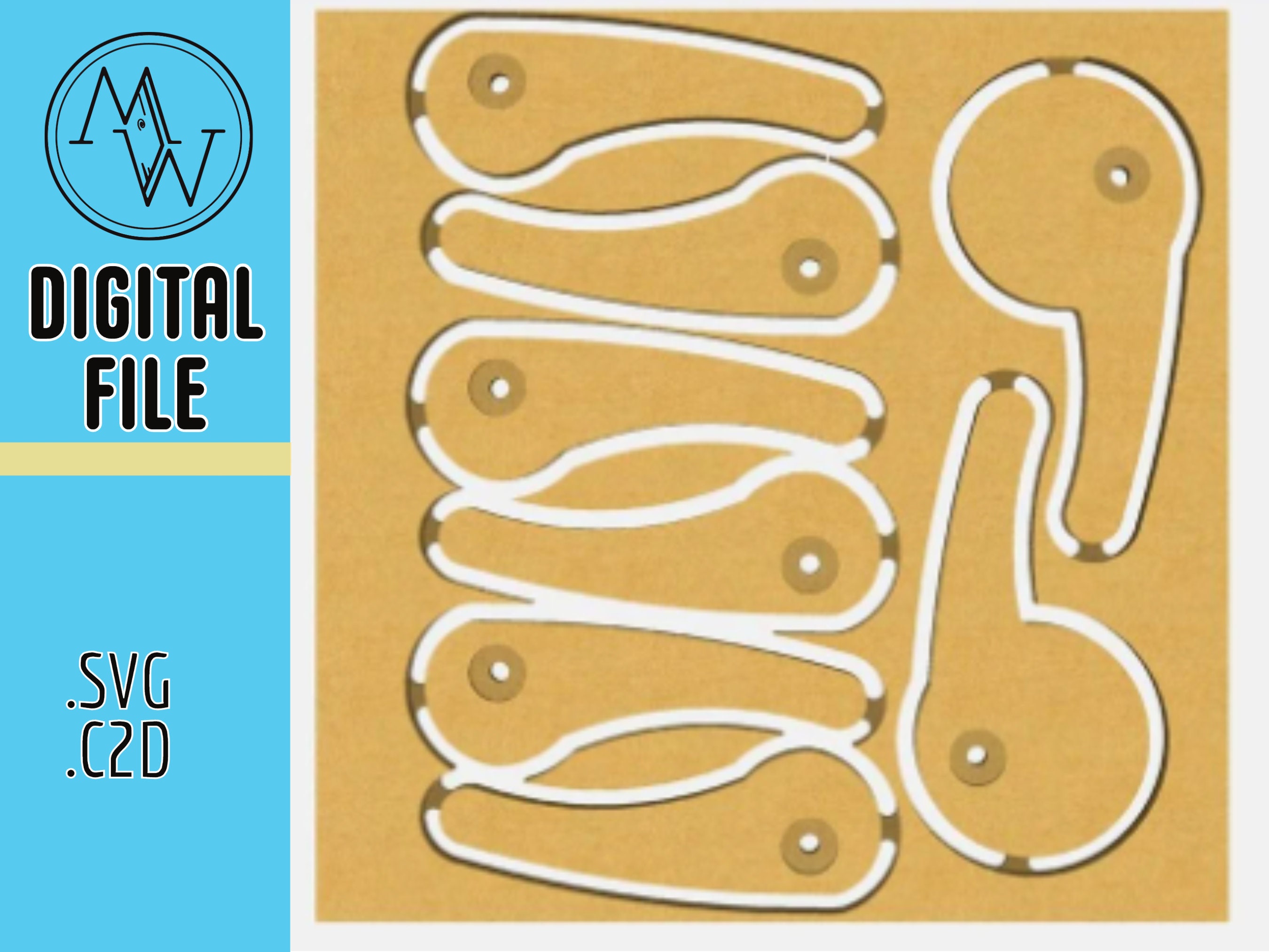 CNC Cam Clamp File, Universal Pressure Clamps SVG, C2D (digital ...
