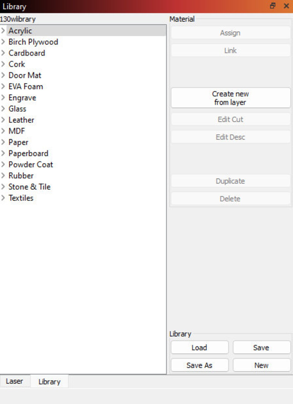 Omtech 130w CO2 Laser Lightburn Cut Library All the Settings - Etsy