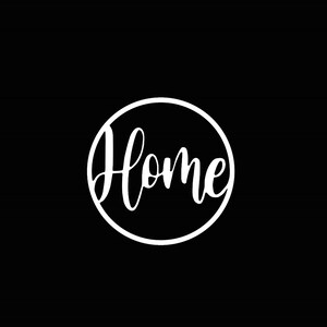 Home Door Hanger, Cursive Home Decor, Circular Home Sign, SVG, JPEG ...