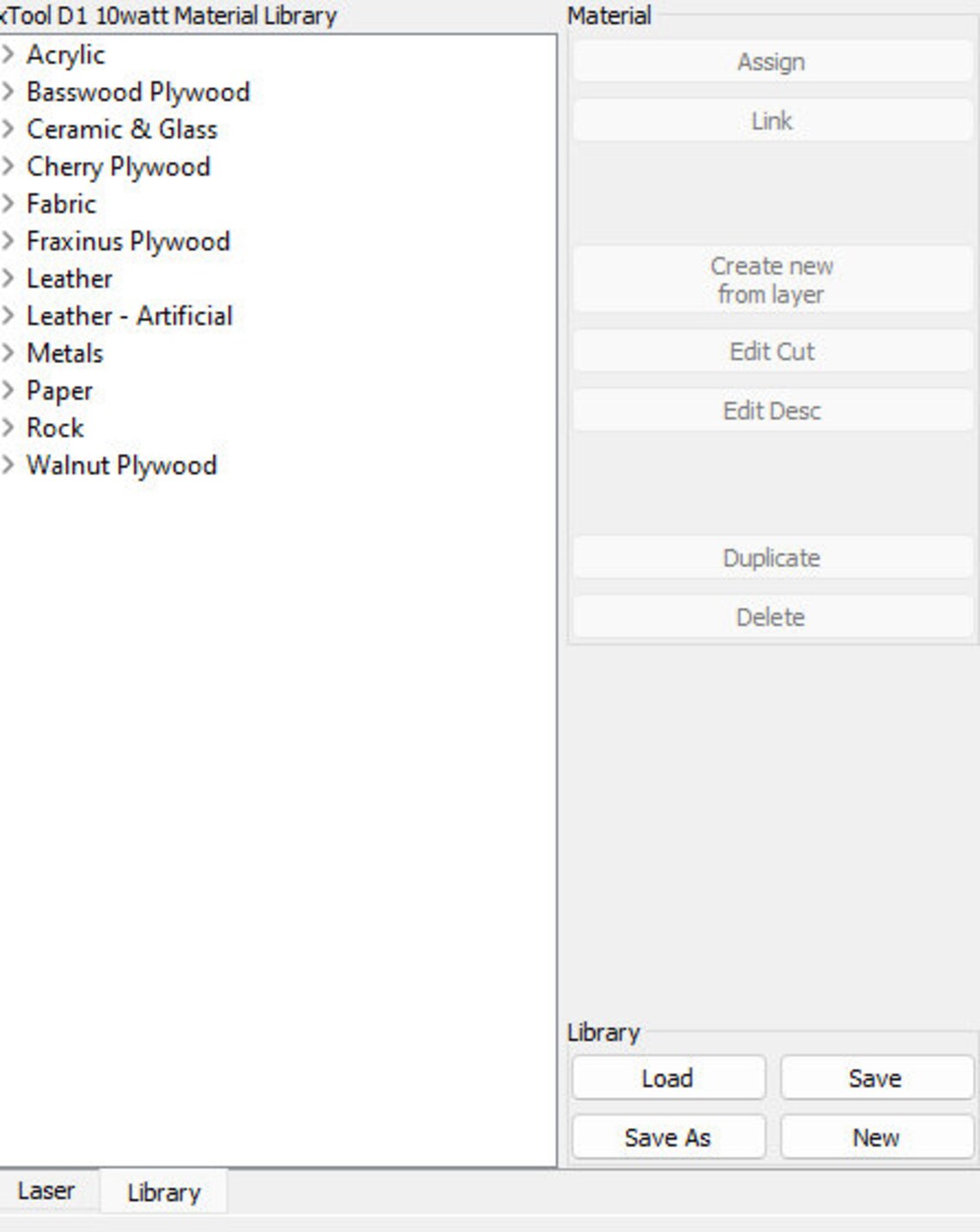 Xtool D1 Laser Lightburn Cut Library 5/10w All the Settings - Etsy Canada
