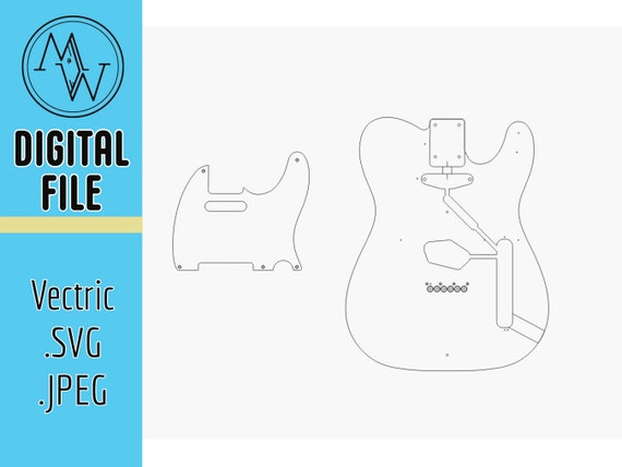 Fender Telecaster Guitar SVG and Vectric Digital File. for - Etsy