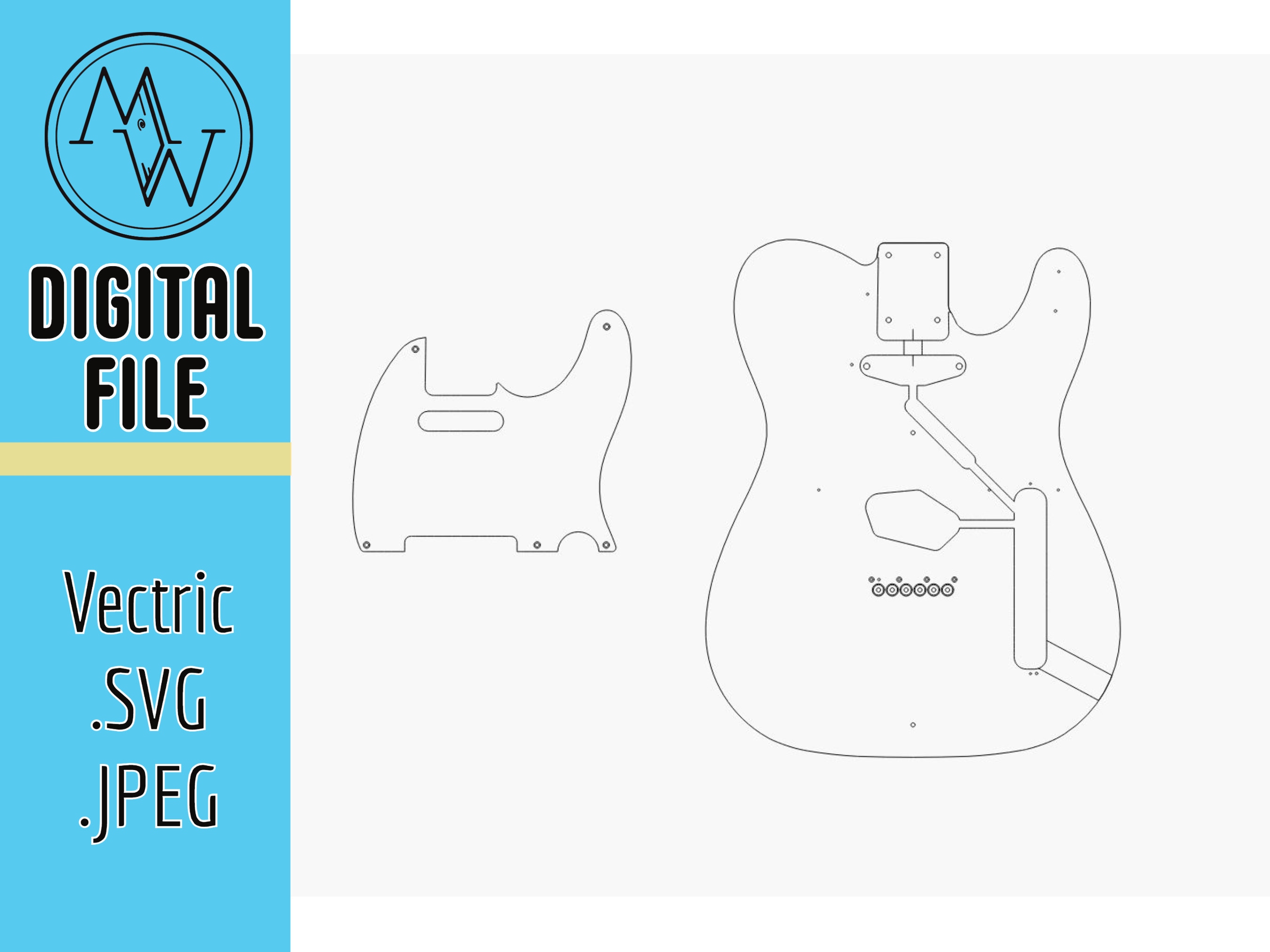 Fender Telecaster Guitar SVG and Vectric Digital File. for - Etsy Australia