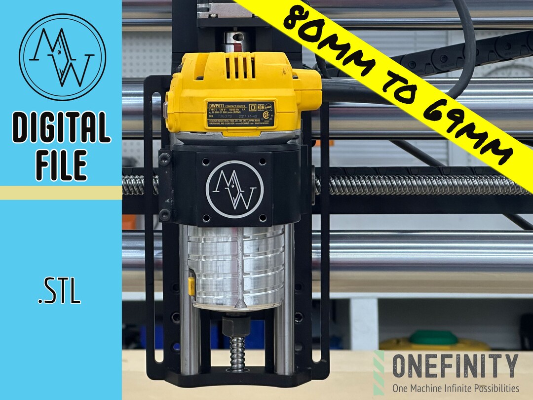 Onefinity 80mm to 69mm Reduction Shim. Perfect Fit for the Dewalt ...