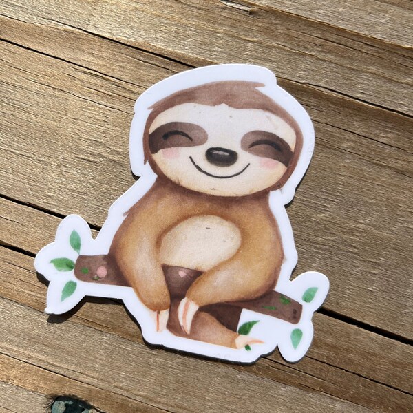 Sloth Sticker - Etsy