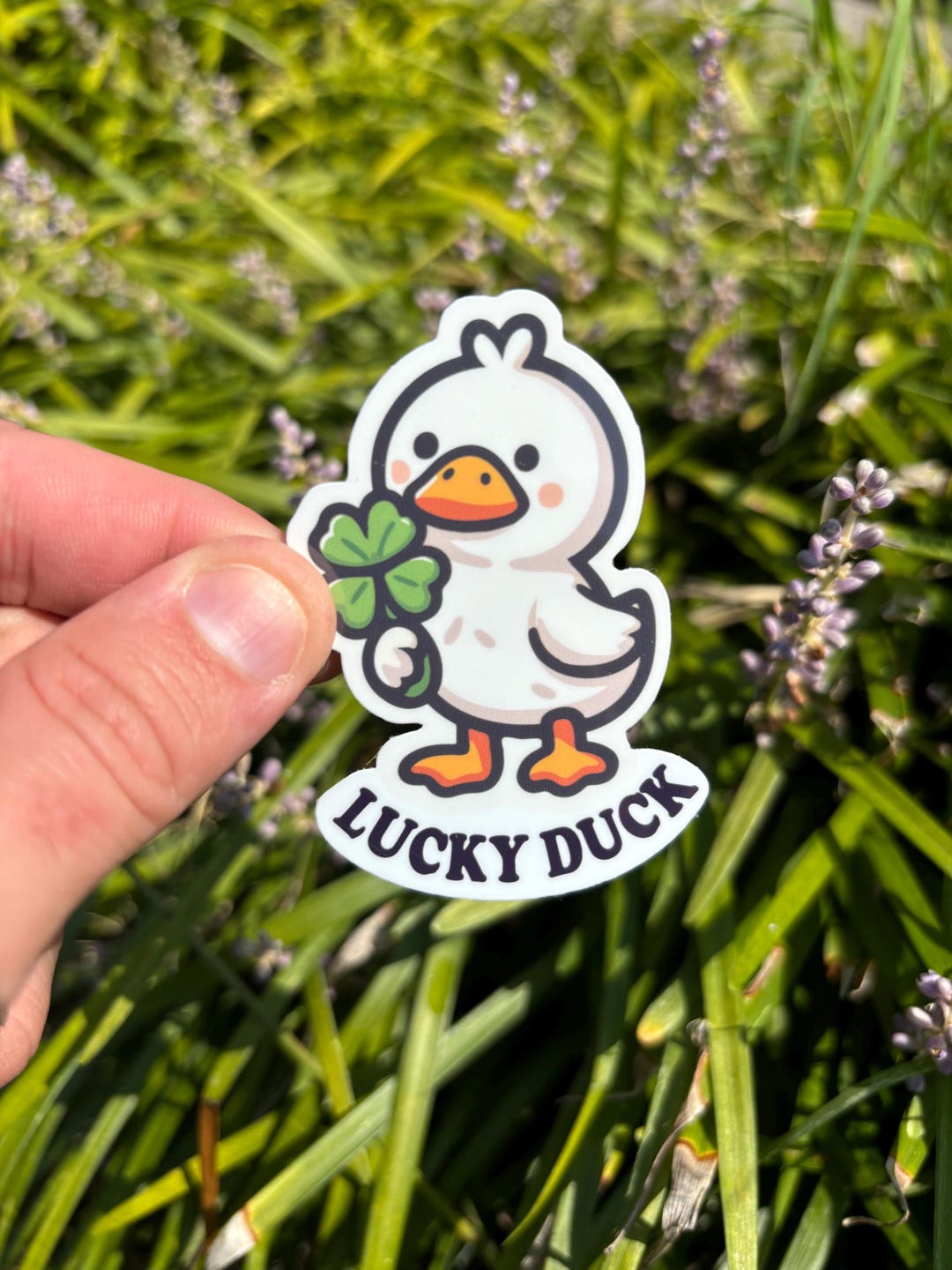 Lucky Duck, Funny Sticker, St. Patricks Day, Funny Decal, Decal, Laptop ...