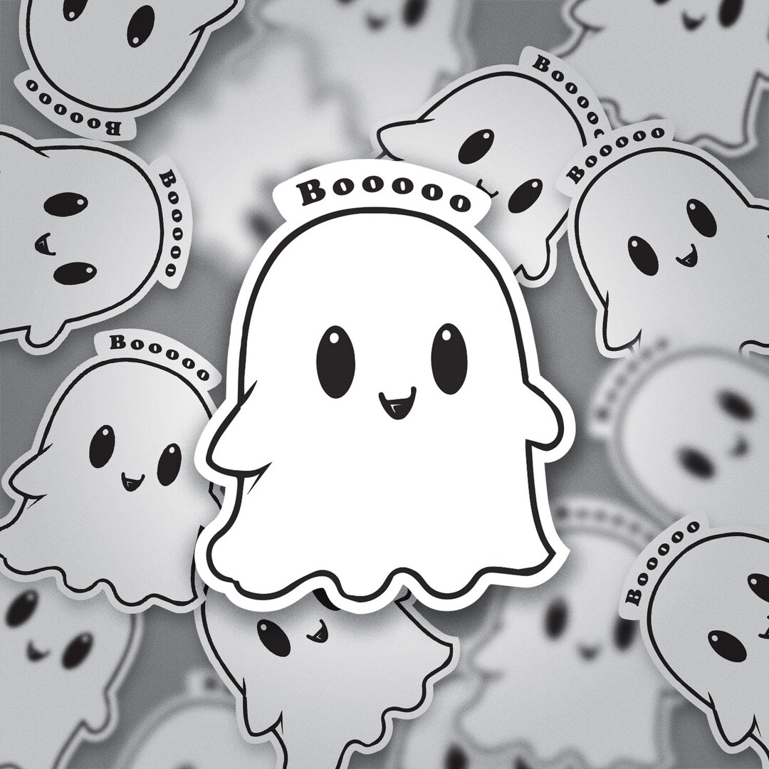 Cute Ghost Sticker, Boooo Sticker, Halloween Sticker, Fall Sticker ...