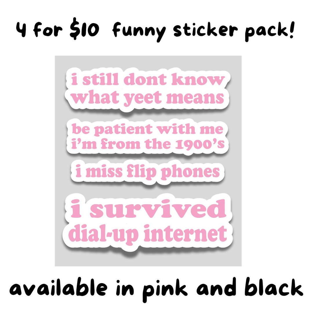 Funny Sticker Pack, Millennial Sticker, Funny Sticker - Etsy