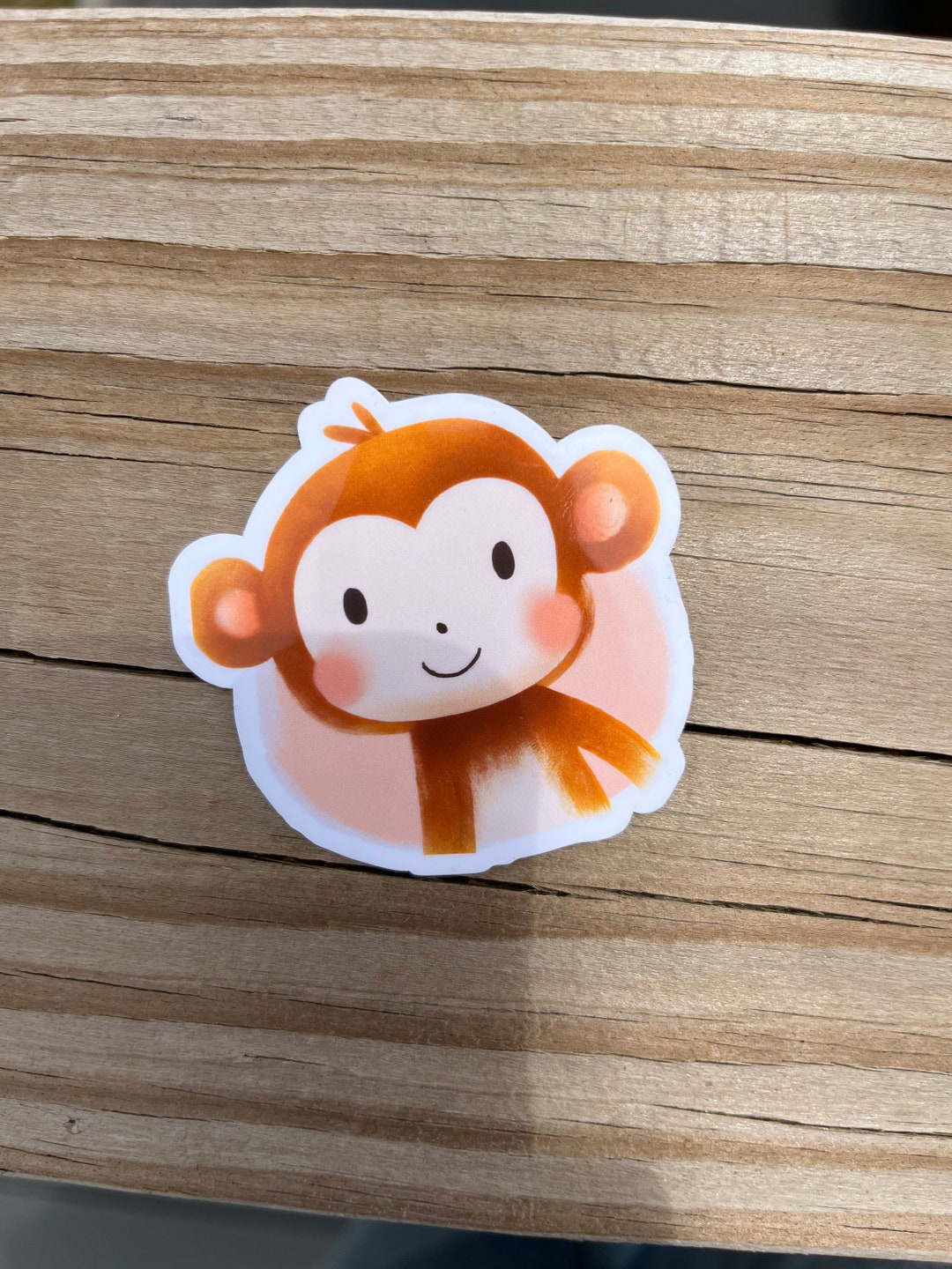 Cute Monkey Sticker Watercolor Monkey Decal Laptop Sticker - Etsy