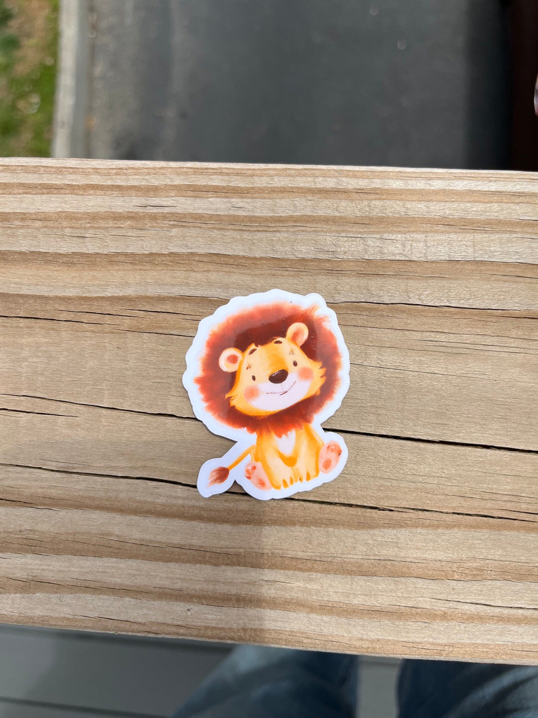 Cute LION Sticker Watercolor LION Decal, Laptop Sticker, Phone Sticker ...