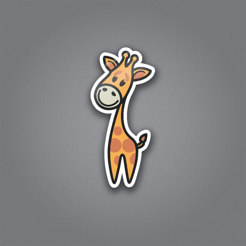 Cute Giraffe Sticker Giraffe Decal, Laptop Sticker, Phone Sticker ...