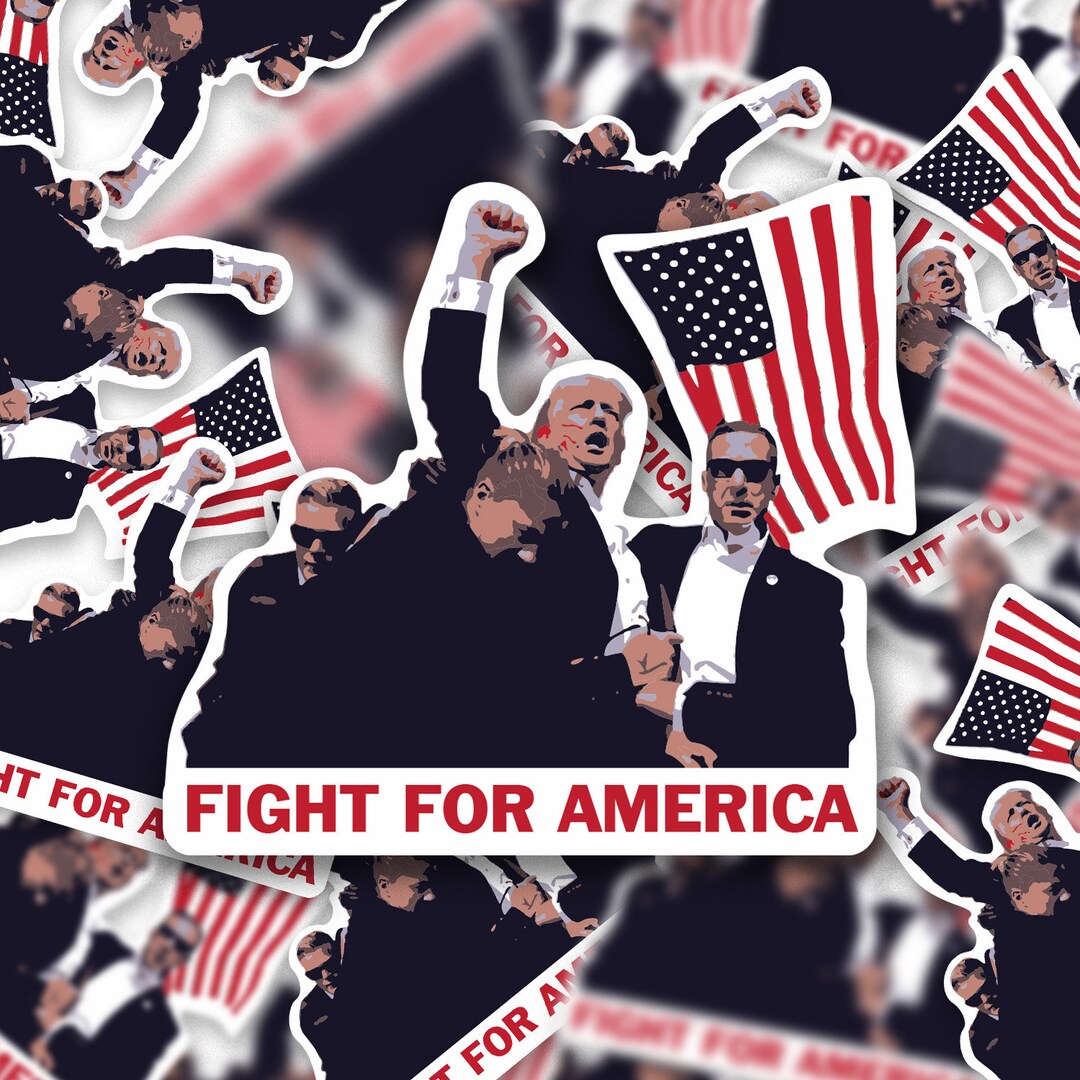 Donald Trump Fight for America Sticker - Etsy UK
