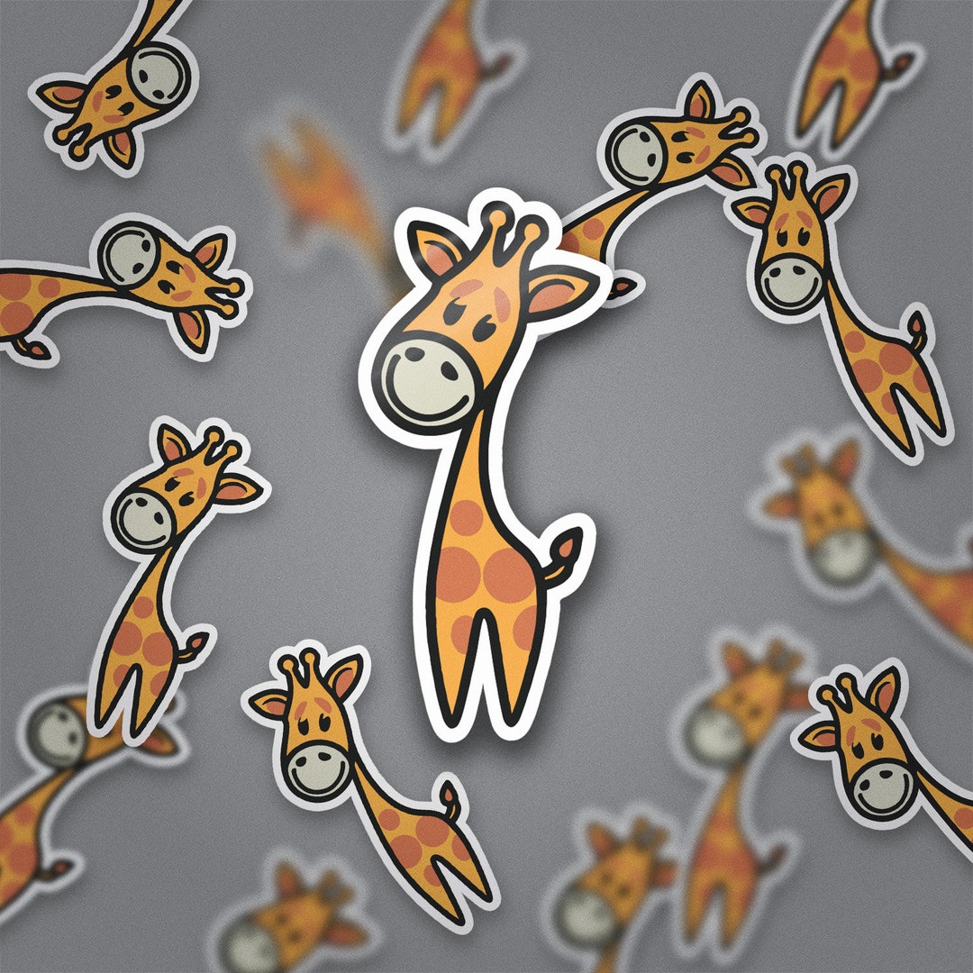 Cute Giraffe Sticker Giraffe Decal, Laptop Sticker, Phone Sticker ...