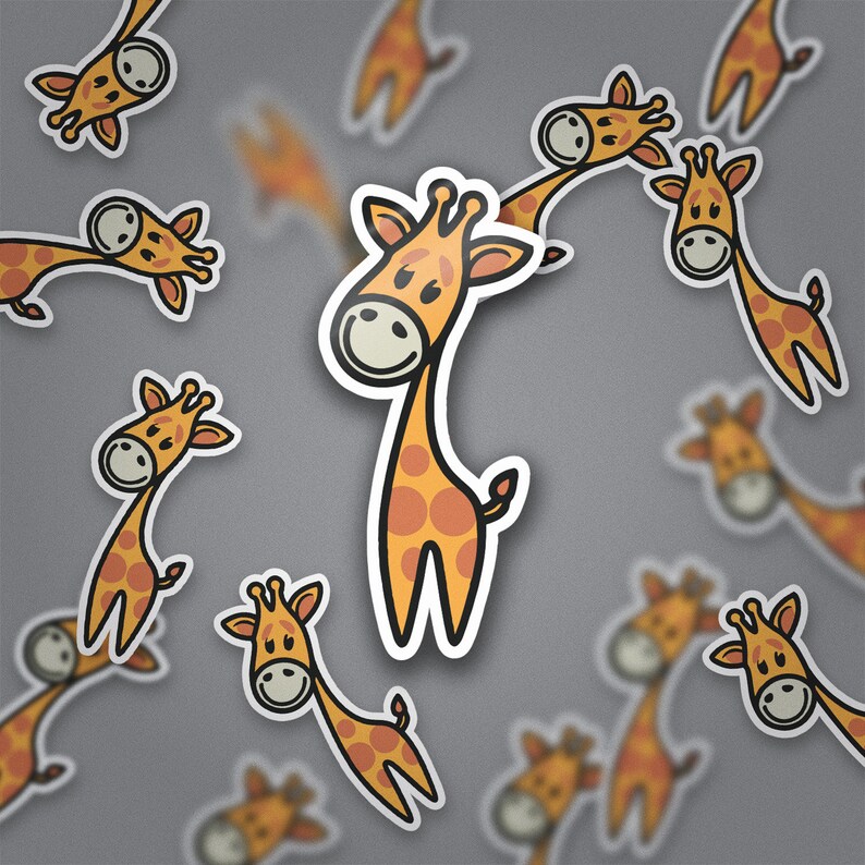 Cute Giraffe Sticker Giraffe Decal, Laptop Sticker, Phone Sticker ...