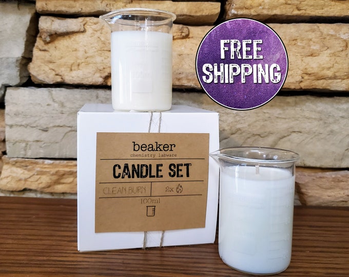 Beaker Candle Gift Set Chemistry Gift Science Gifts Science - Etsy