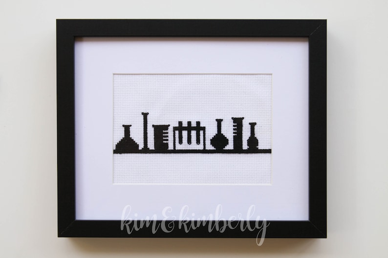Chemistry Lab Cross Stitch PATTERN ONLY DIY Science Gift | Etsy