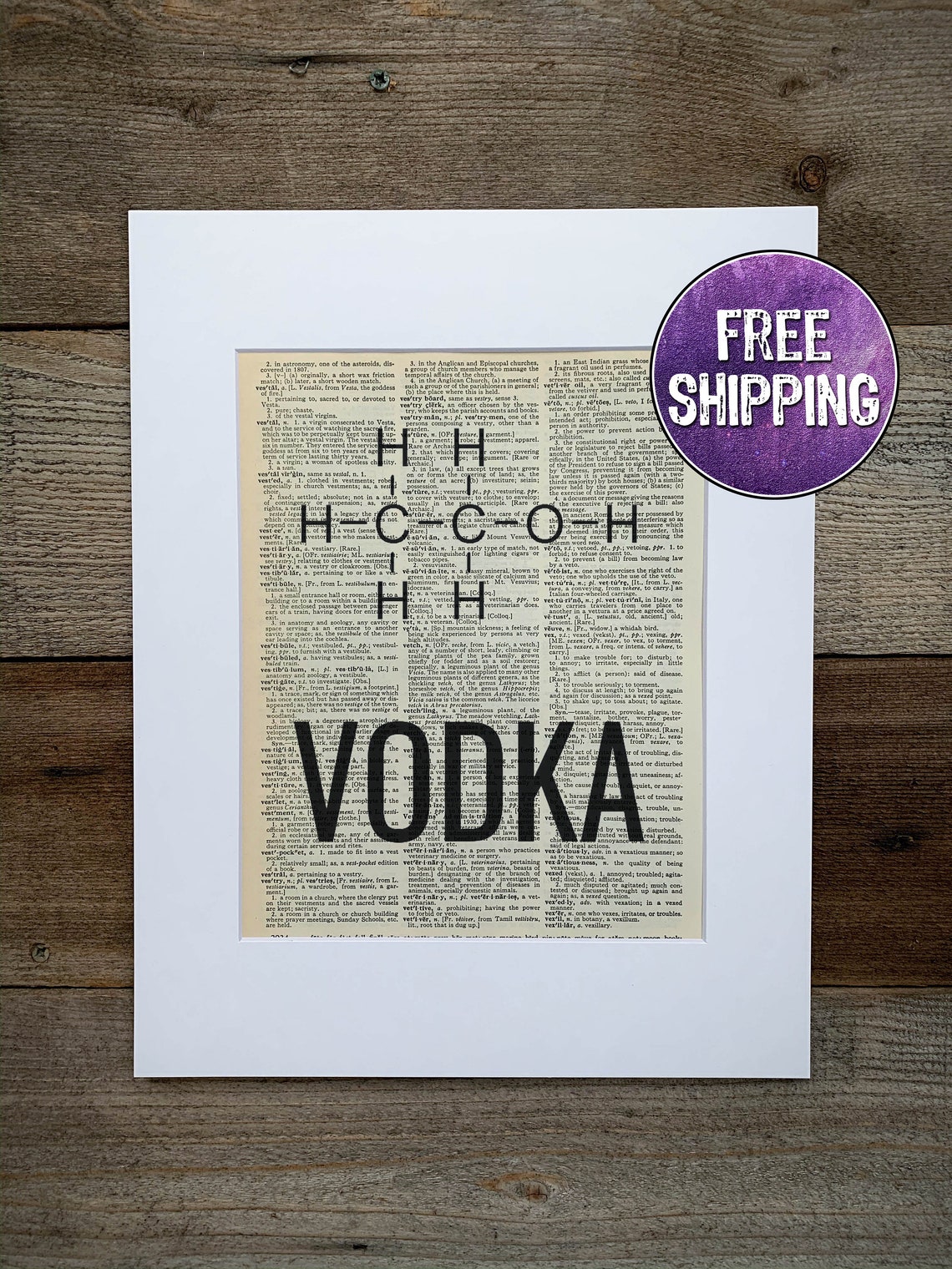 Vodka Molecule Vintage Dictionary Print, Ethanol, Vodka Gift, Vodka ...